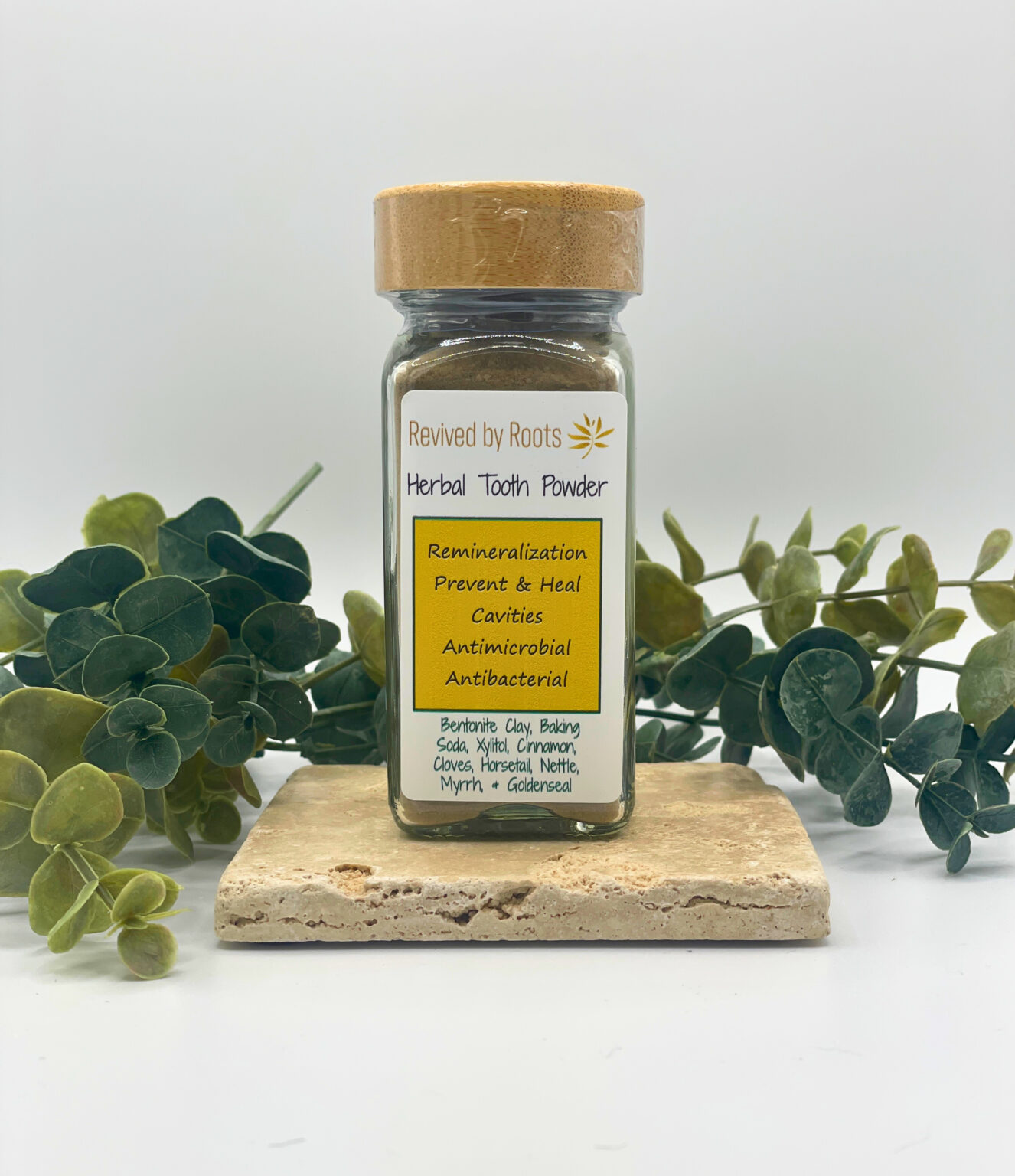 Herbal Tooth Powder Natural Fluoride-Free Oral Care Revived by Roots